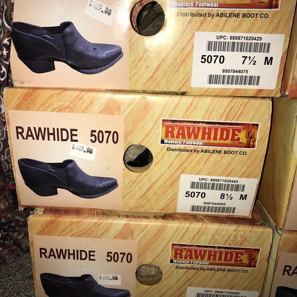 Abilene Boot Co | Shoes | Rawhide By Abilene Black Leather Shoeboot ...